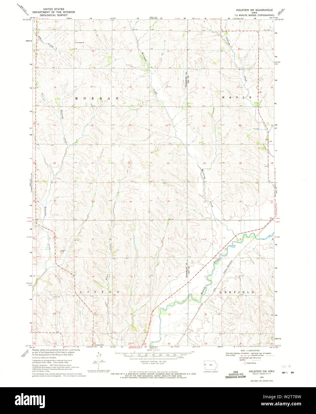 Holstein iowa map hi-res stock photography and images - Alamy