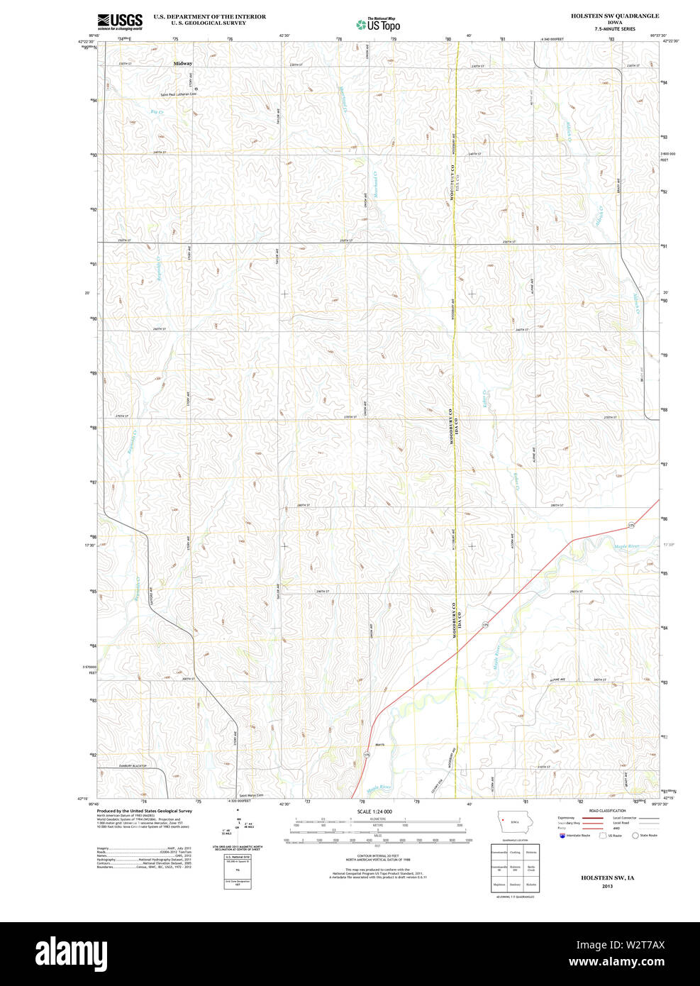 Holstein iowa map hi-res stock photography and images - Alamy