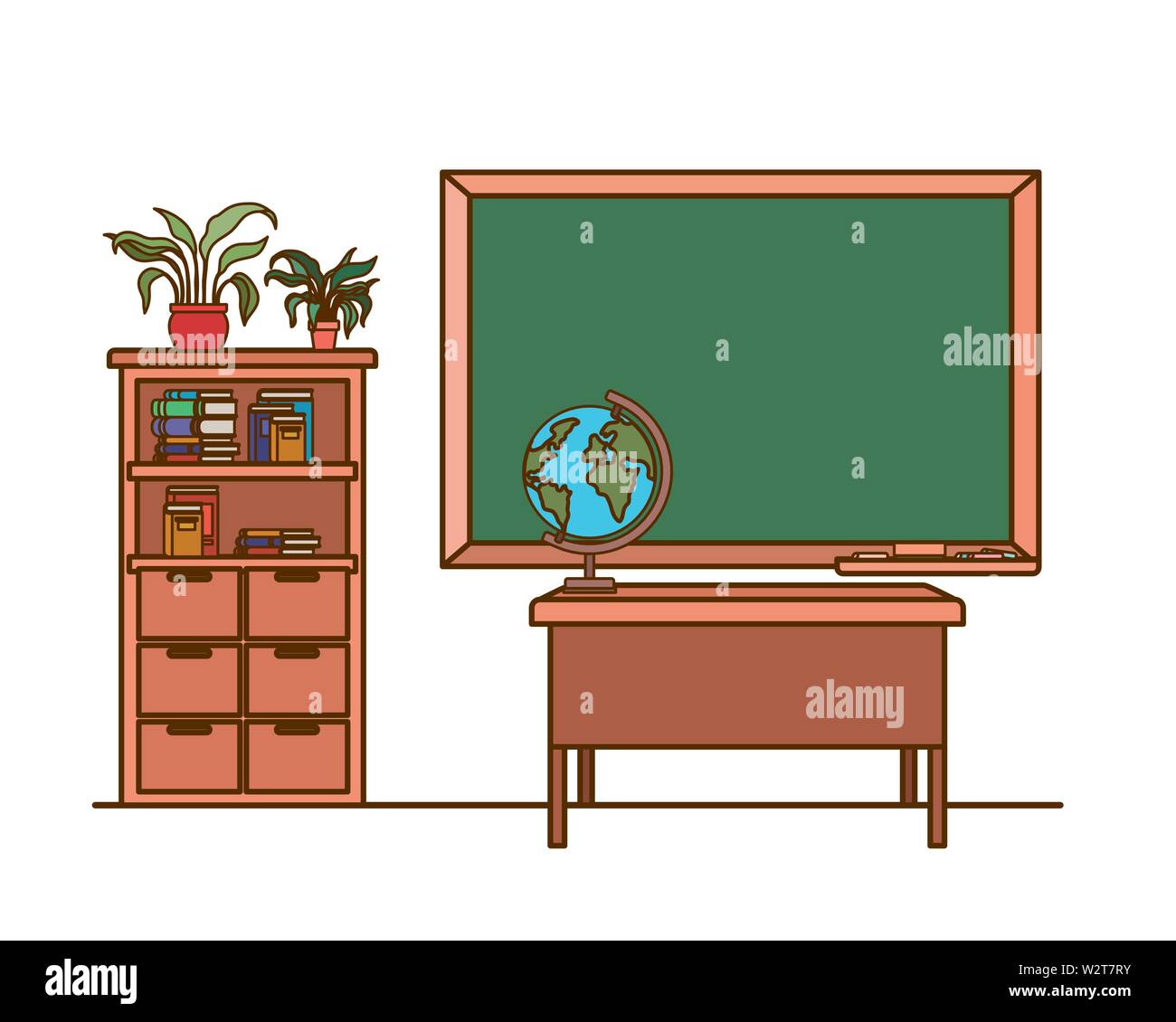 chalkboard of school in classroom Stock Vector Image & Art - Alamy