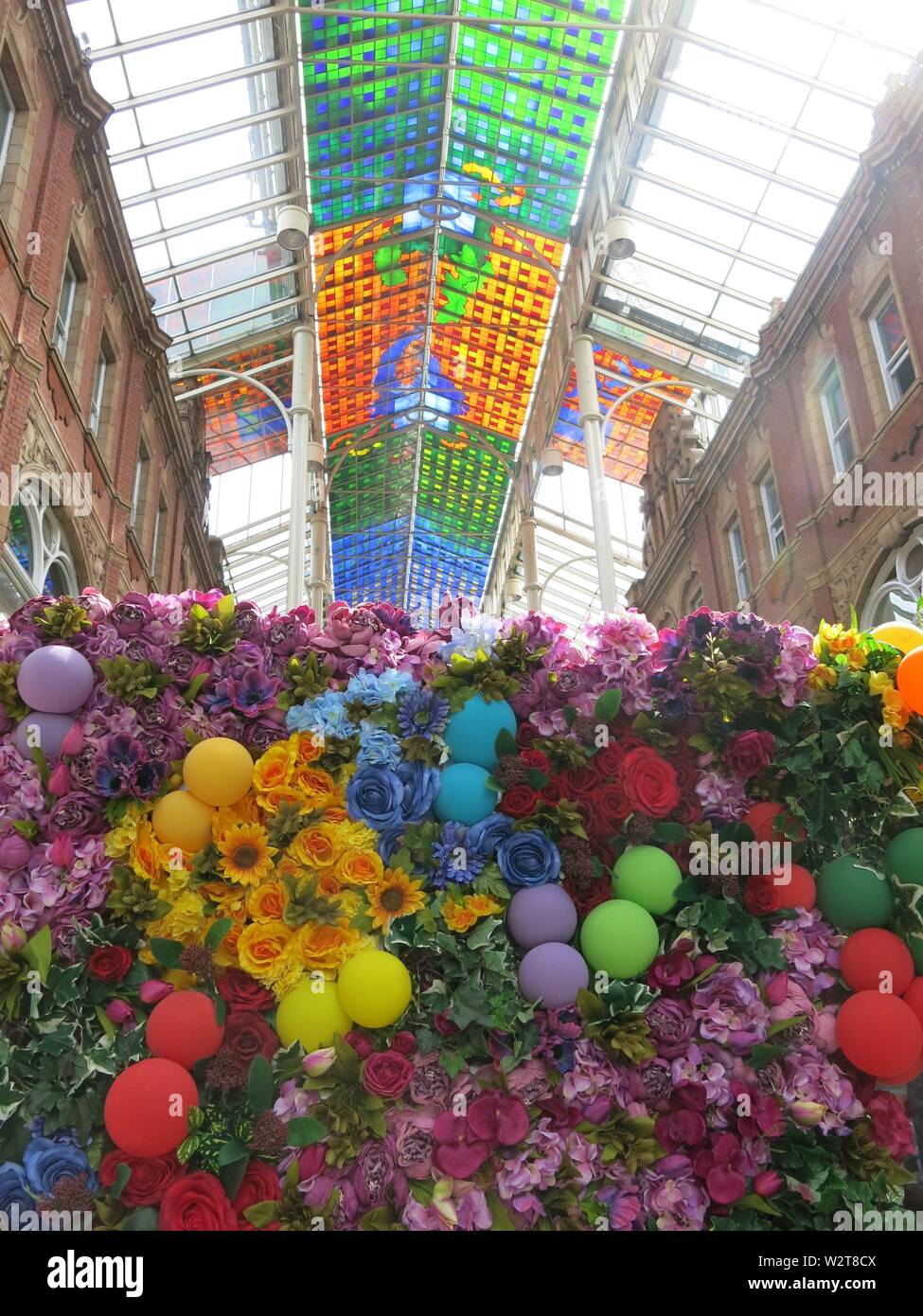 Photo showing a close-up of the colourful floral display at the ...