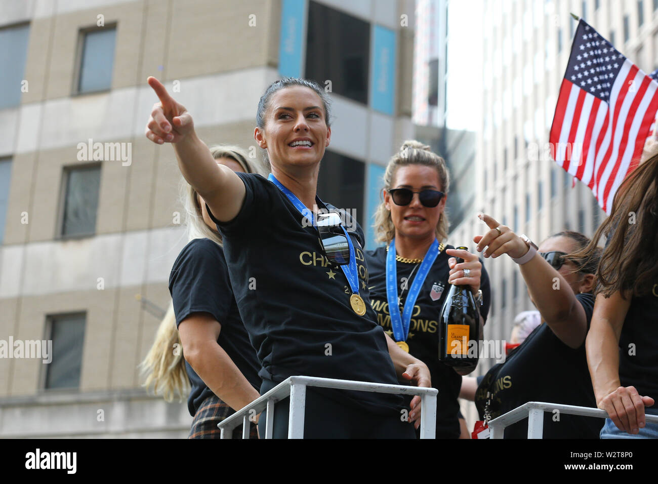 NEW YORK, NEW YORK - JUNE 30: Ali Krieger gestures towards fans as the ...