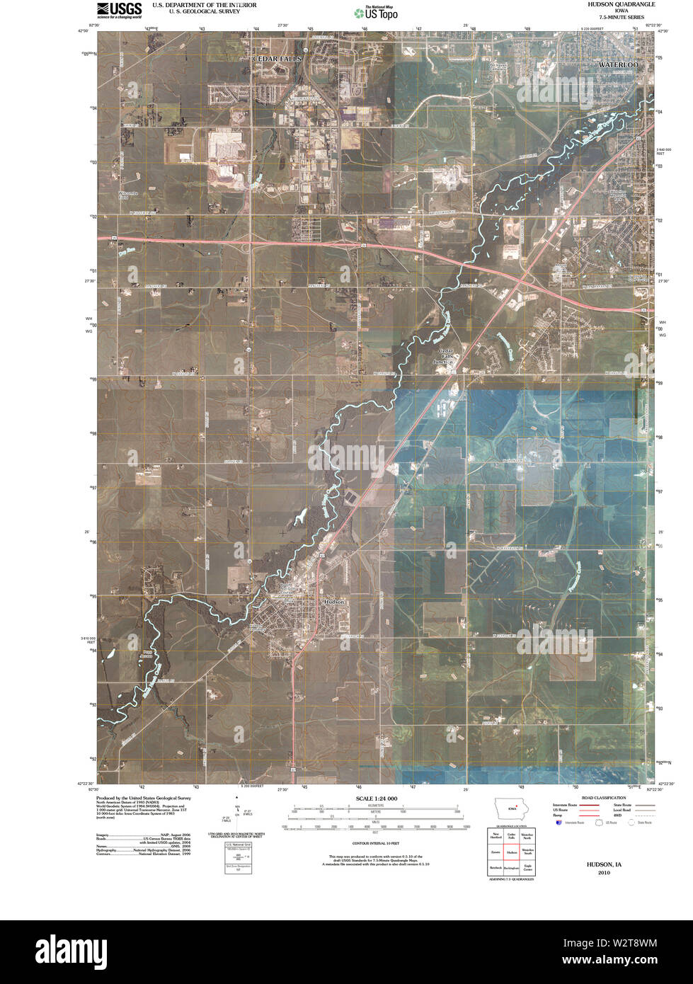 Hudson iowa map Cut Out Stock Images & Pictures - Alamy