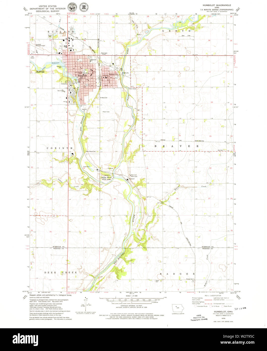 Humboldt iowa map hi-res stock photography and images - Alamy
