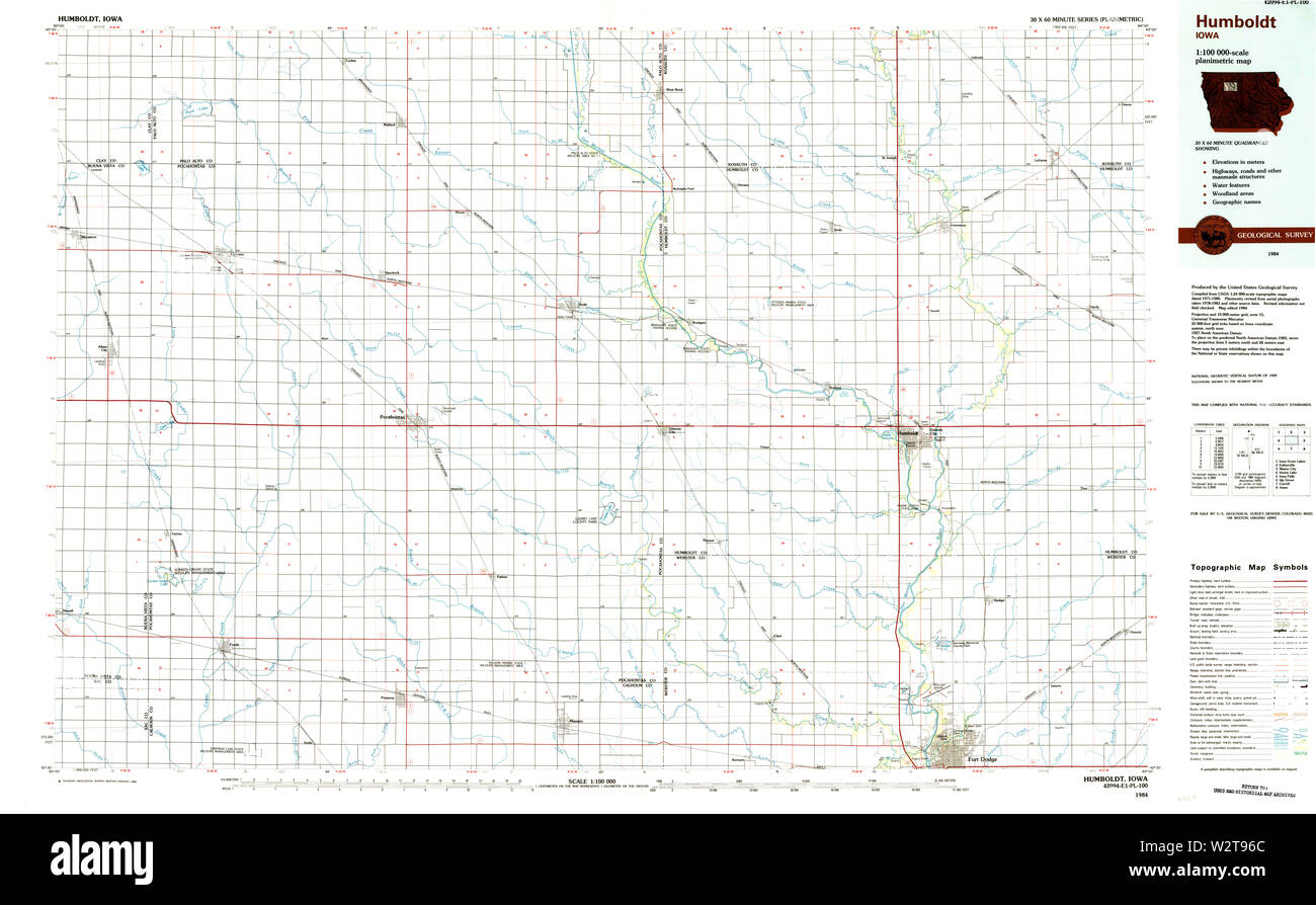 Humboldt iowa map hi-res stock photography and images - Alamy