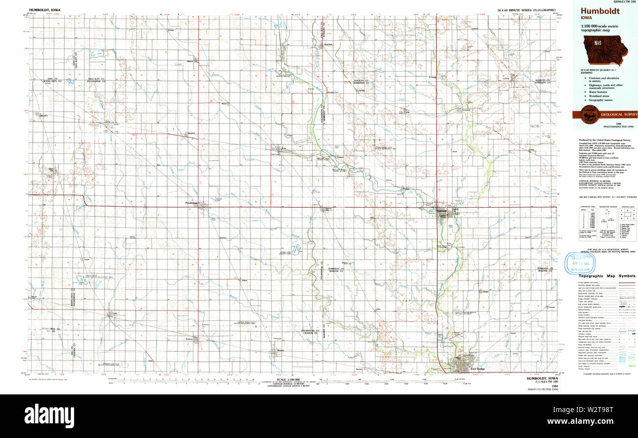 Humboldt iowa map hi-res stock photography and images - Alamy