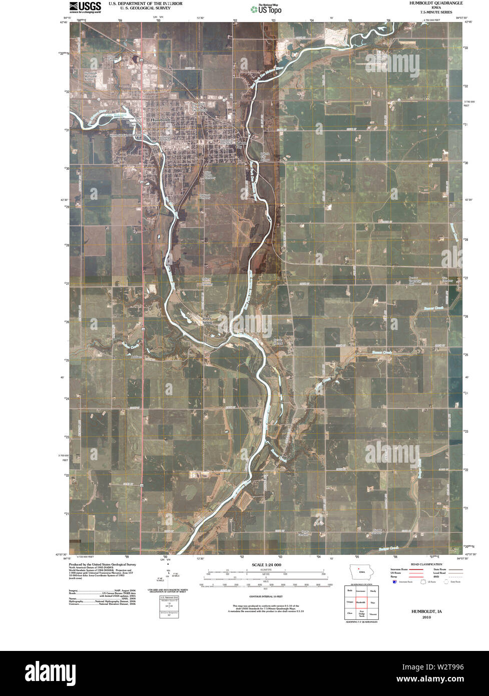 Humboldt iowa map hi-res stock photography and images - Alamy