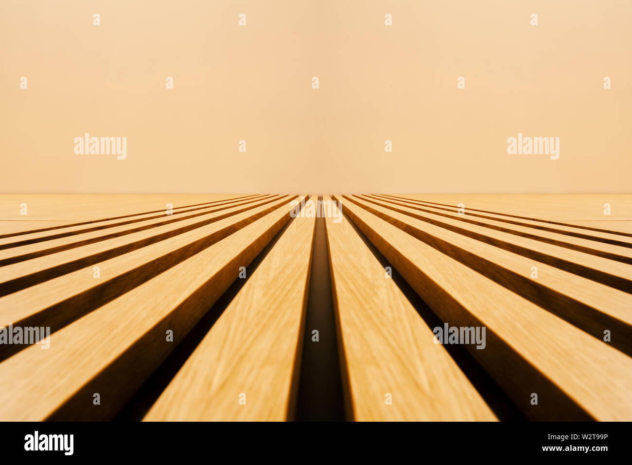 wooden slats in perspective, copy space Stock Photo - Alamy