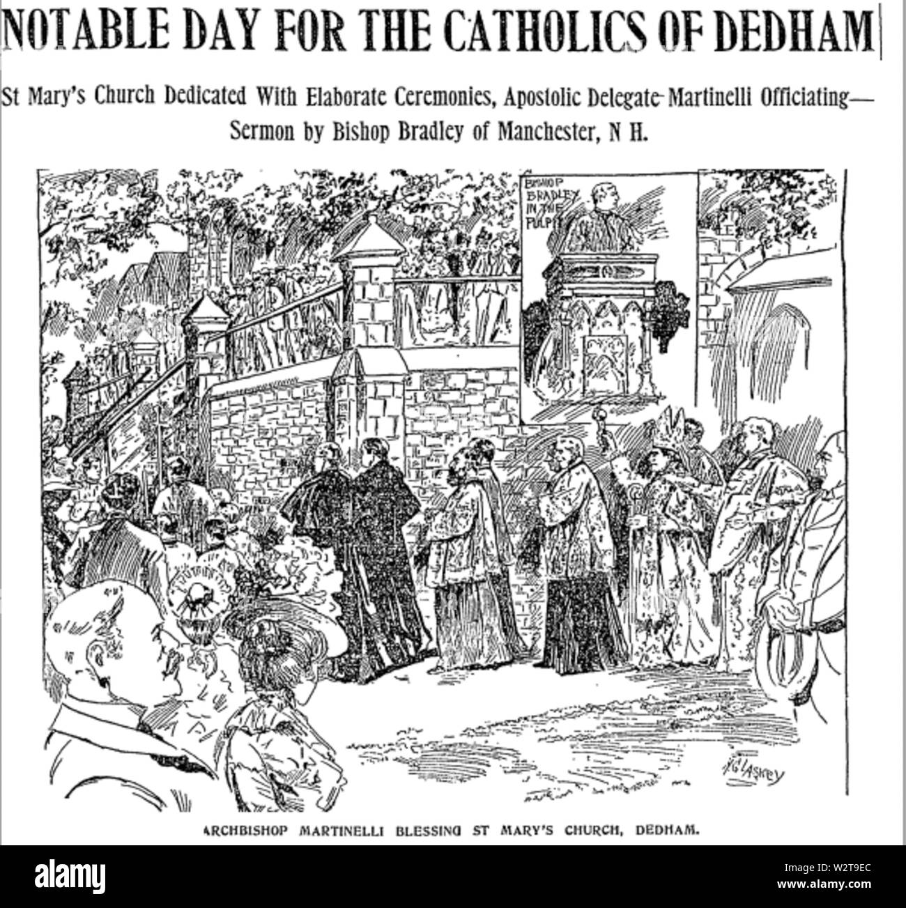 Dedication of St Mary's Church in Dedham, Massachusetts Stock Photo - Alamy