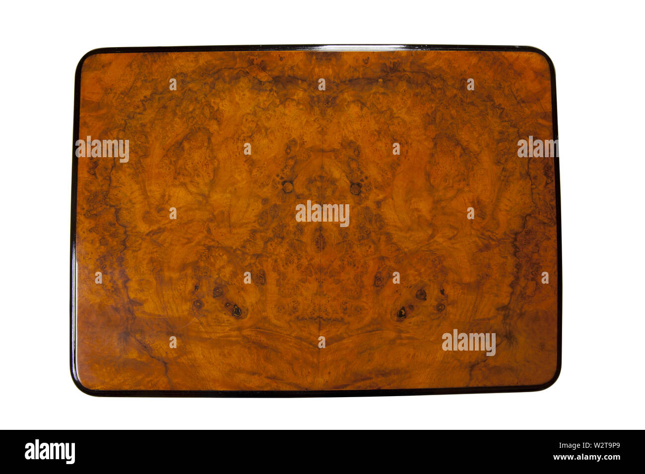 antique wooden table texture and shapes, top view, isolated on white ...