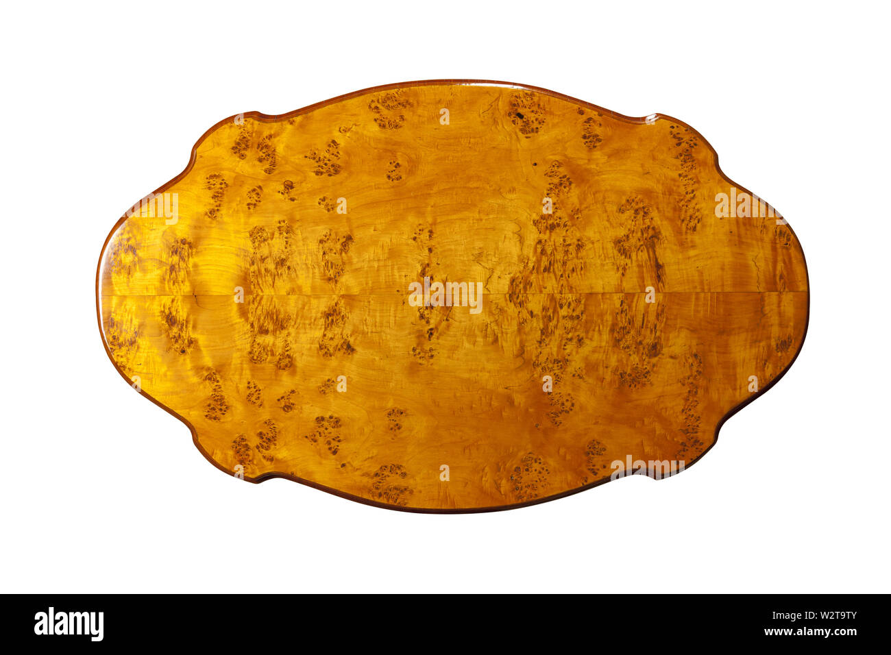 antique wooden table texture and shapes, top view, isolated on white ...