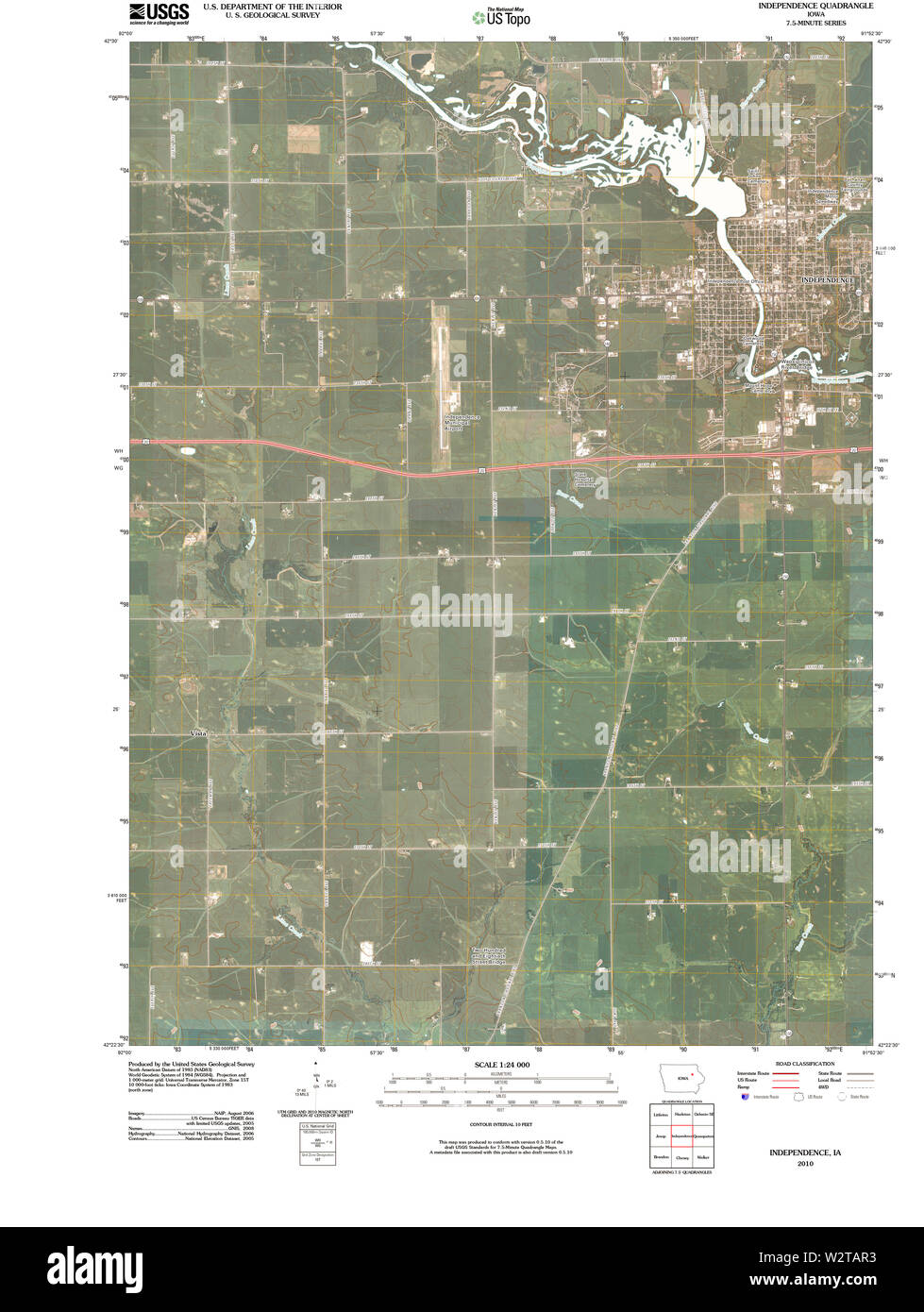 Independence iowa map hi-res stock photography and images - Alamy