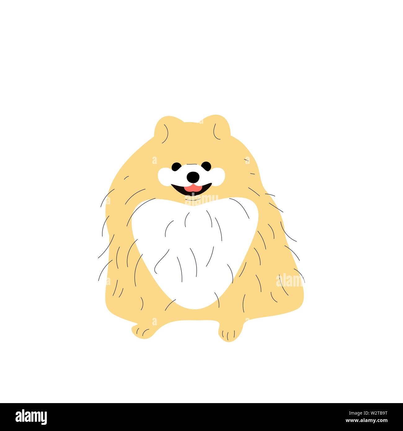Spitz dog cartoon illustration hi-res stock photography and images - Alamy