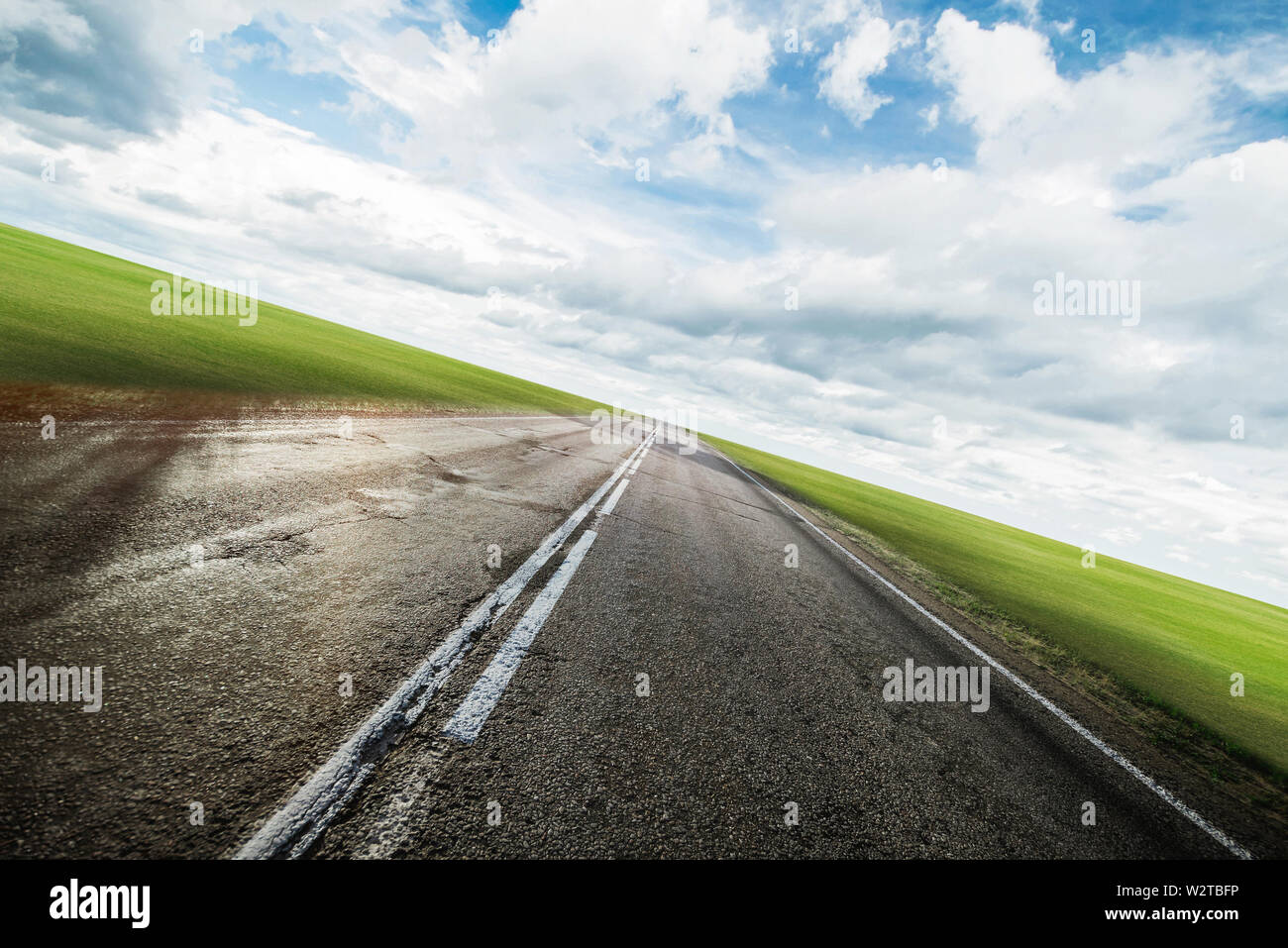 Clear highway road Stock Photo - Alamy