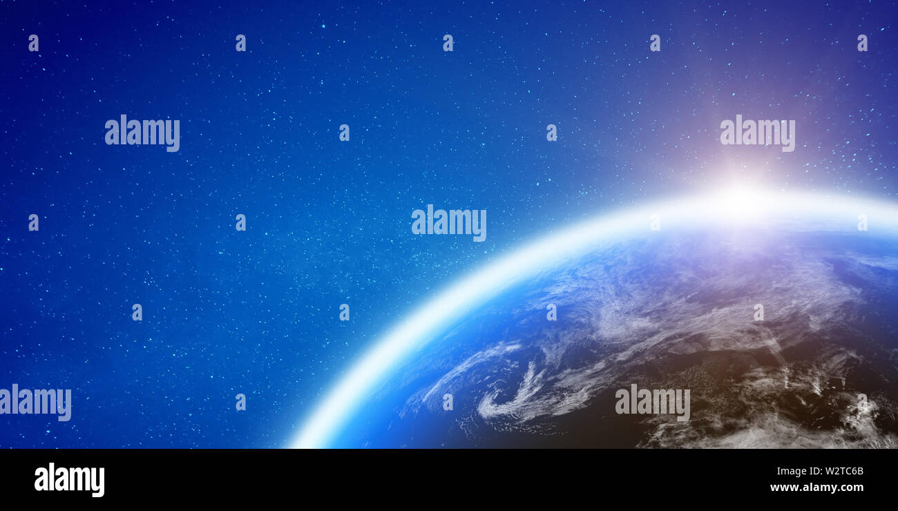 Planet Earth space horizon Stock Photo - Alamy