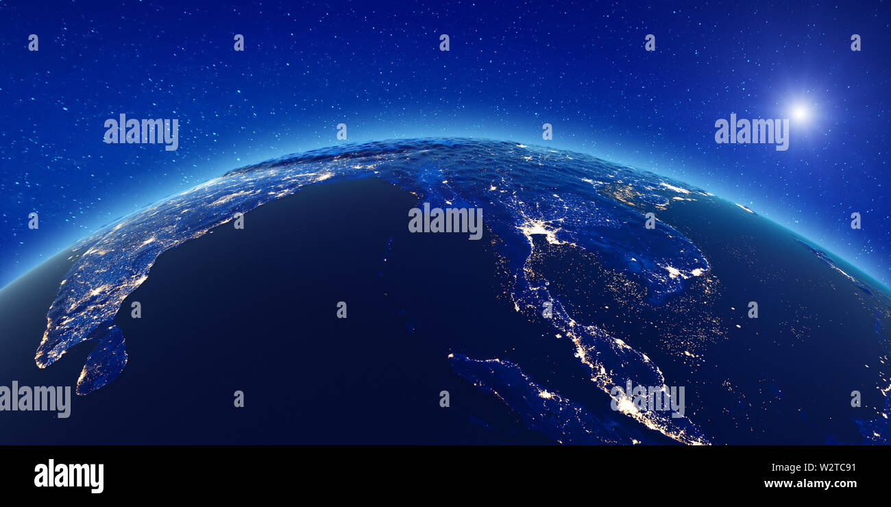 South-east Asia city lights Stock Photo - Alamy