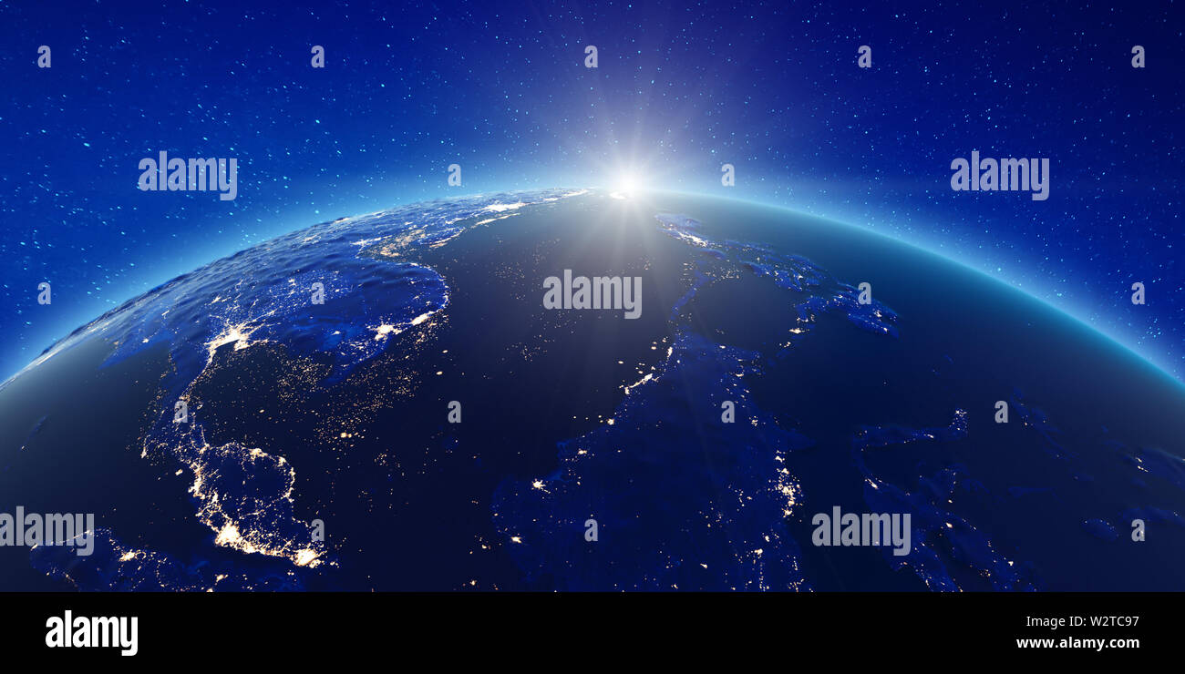 South-east Asia from space Stock Photo - Alamy