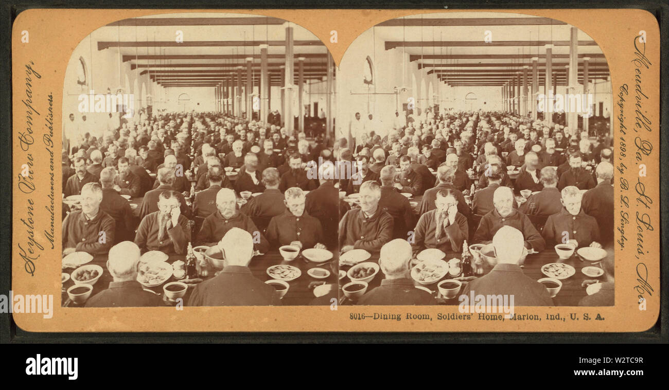 Dining room, Soldiers' Home, Marion, Ind, USA, from Robert N Dennis ...