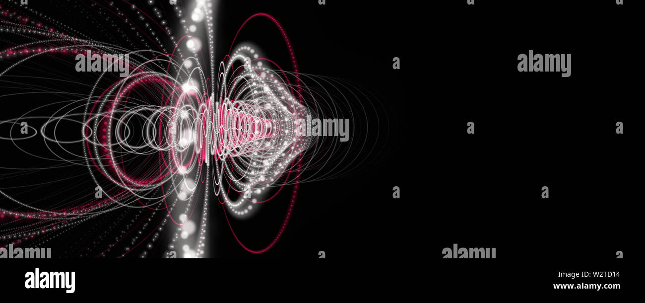 Powerful particle stripe panorama background design illustration Stock ...