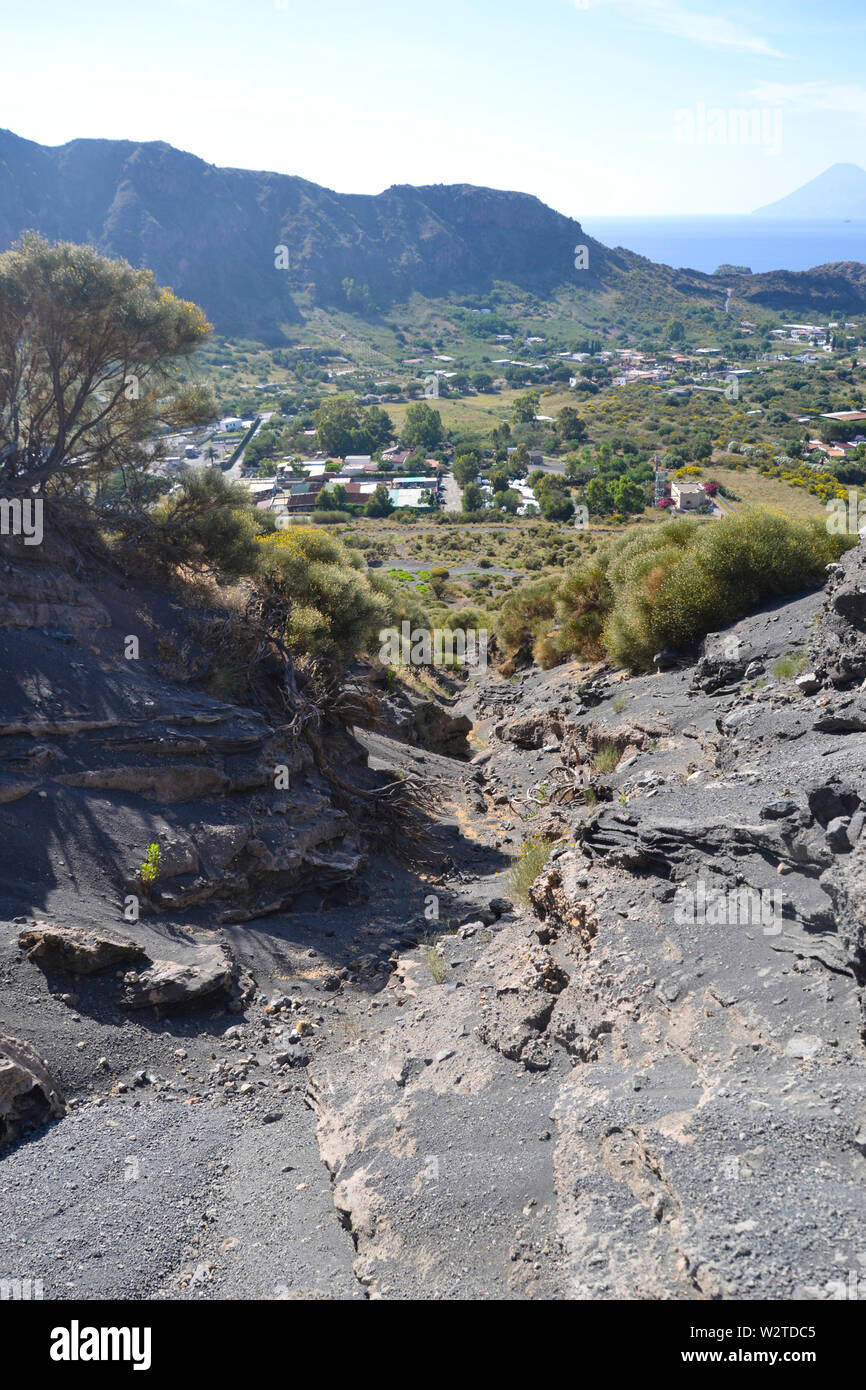 Beautiful landscape of Volcano island in Sicily, Italy Stock Photo - Alamy