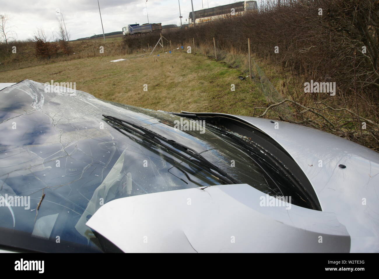 High speed car crash Stock Photo - Alamy