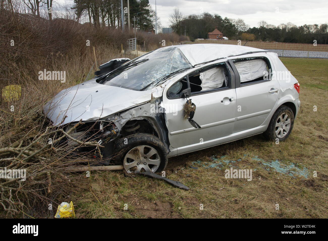 drunk driver, lost control of car Stock Photo - Alamy
