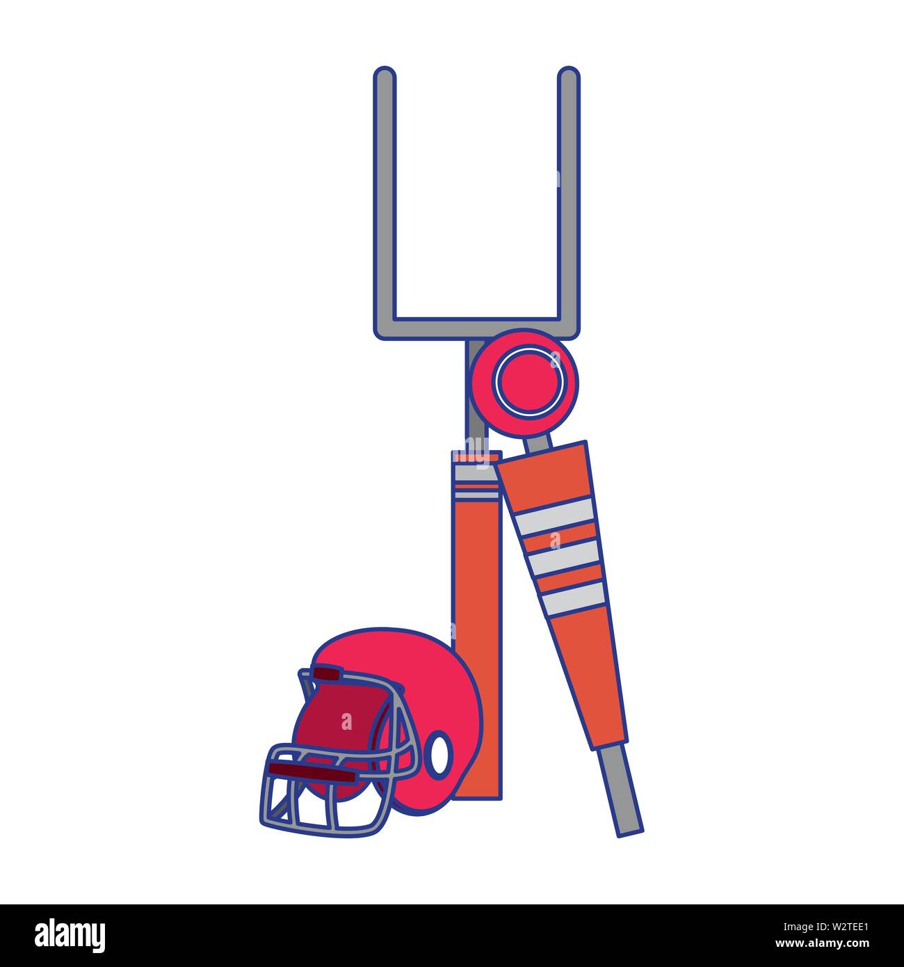 american football sport game cartoon blue lines Stock Vector Image ...