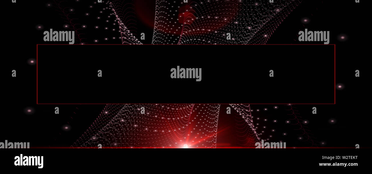 Futuristic particle panorama background design illustration with lights ...