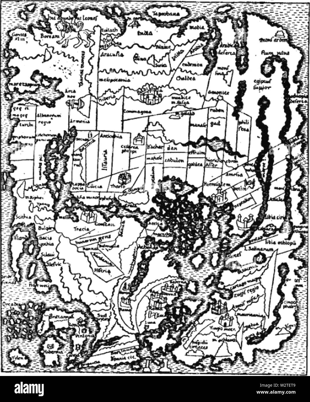 EB 1911 Map Fig 8 Stock Photo - Alamy