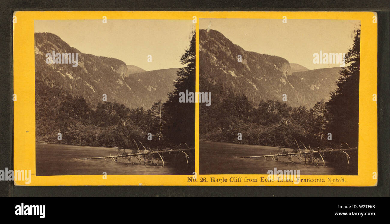 Eagle Cliff from Echo Lake, Franconia Notch, by Kilburn Brothers 2 ...