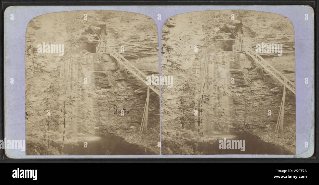 Eagle Cliff Fall, center view, by Gates, G F (George F Stock Photo - Alamy