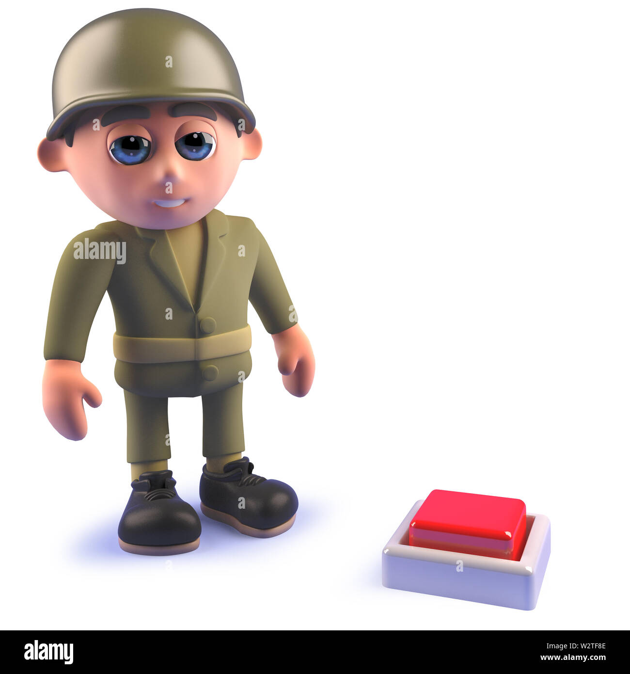 Cartoon illustration army soldier looking hi-res stock photography and ...