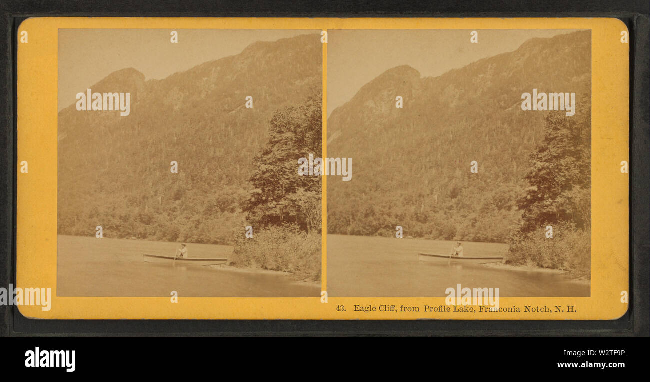 Eagle Cliff, from Profile Lake, Franconia Notch, NH, by Kilburn ...