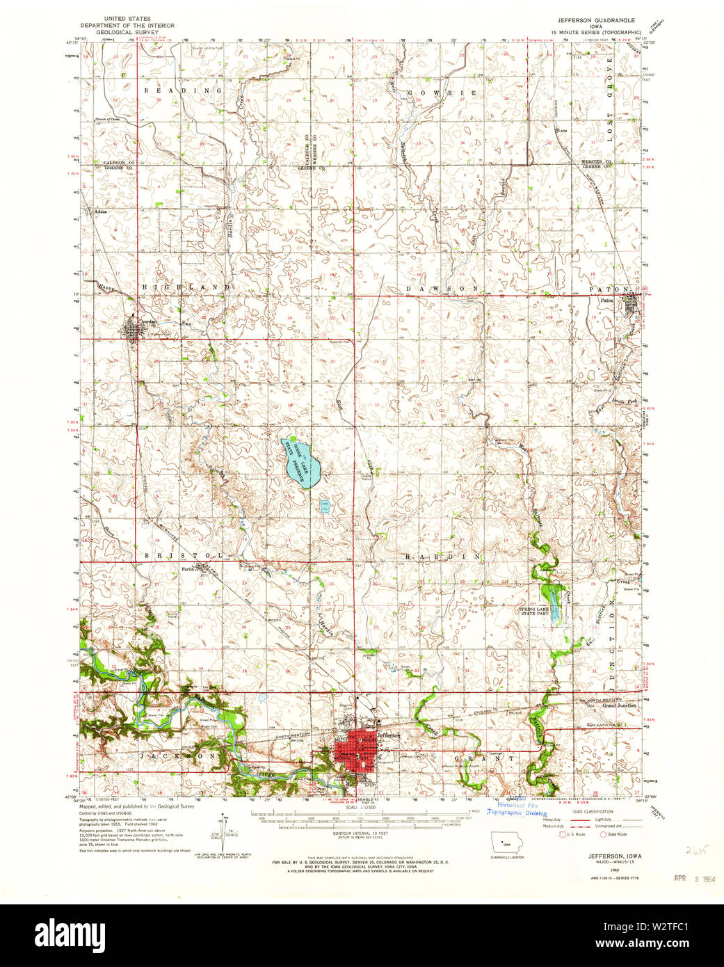 Jefferson iowa map hi-res stock photography and images - Alamy