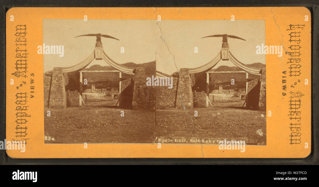 Eagle Gate, Salt Lake City, Utah, from Robert N Dennis collection of ...