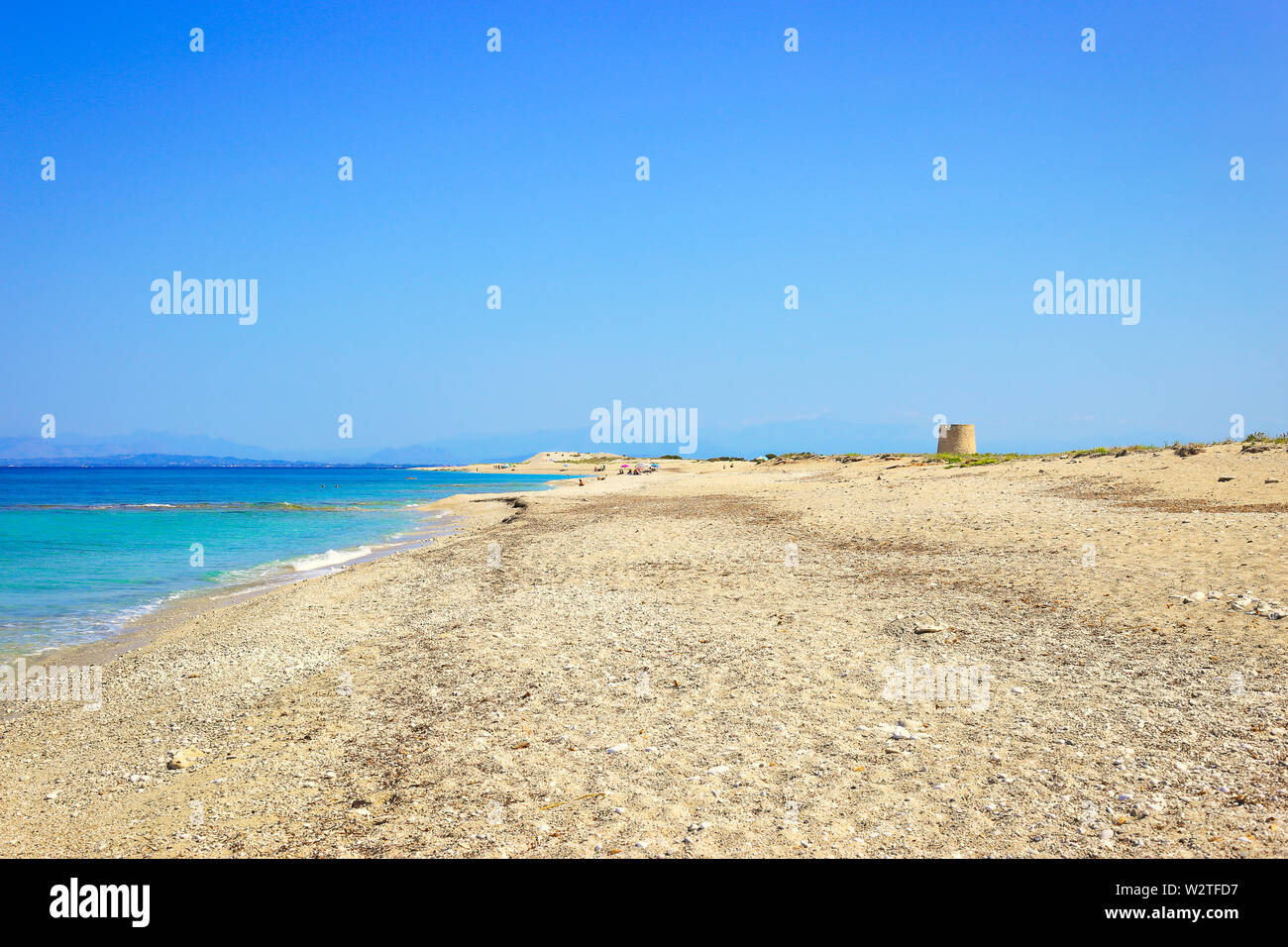 Sunny day at Ai Giannis (Gyra) beach on the island of Lefkada, Greece ...