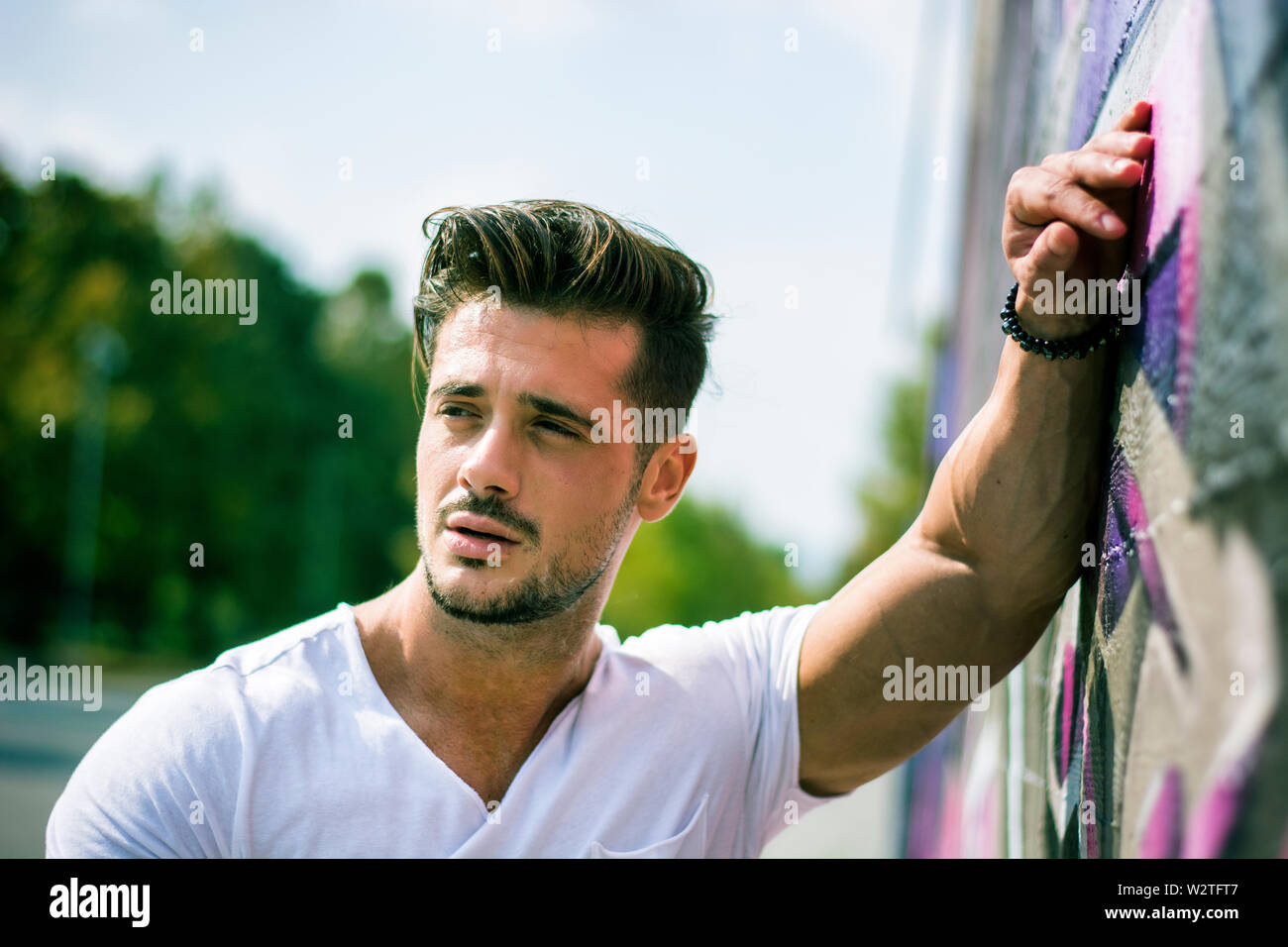 Man smoking vape standing hi-res stock photography and images - Alamy