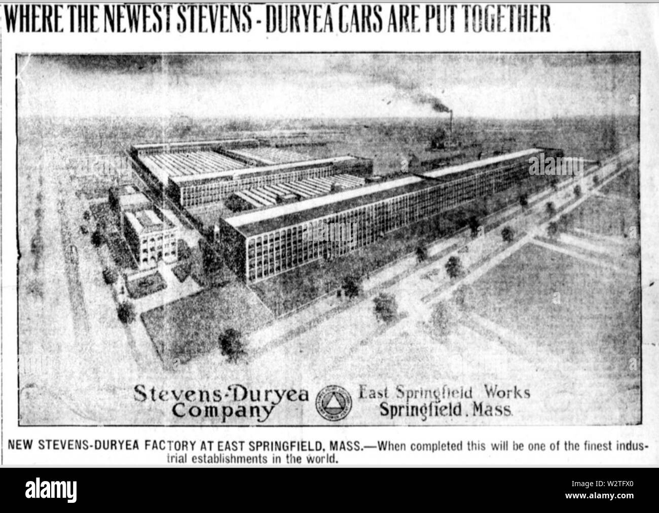 East Springfield Works, 1912 newspaper advertisement Stock Photo - Alamy