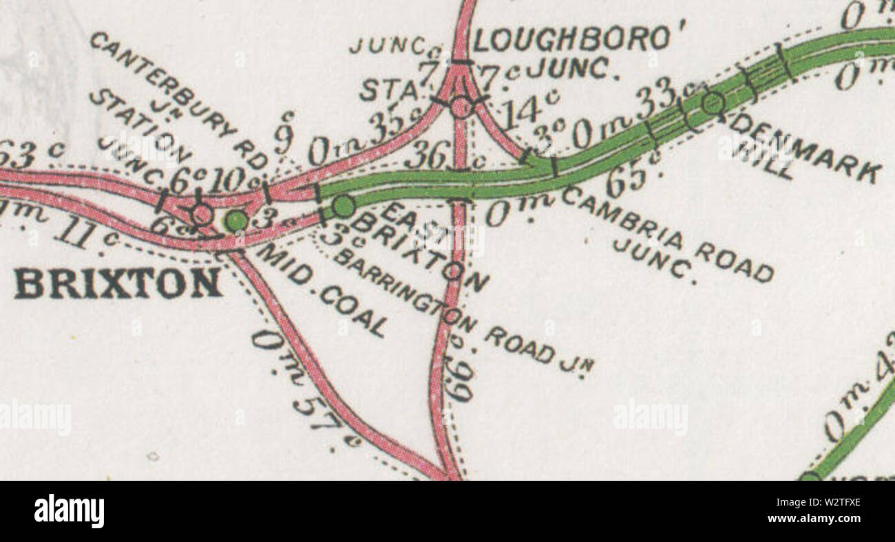 East brixton station map Stock Photo - Alamy