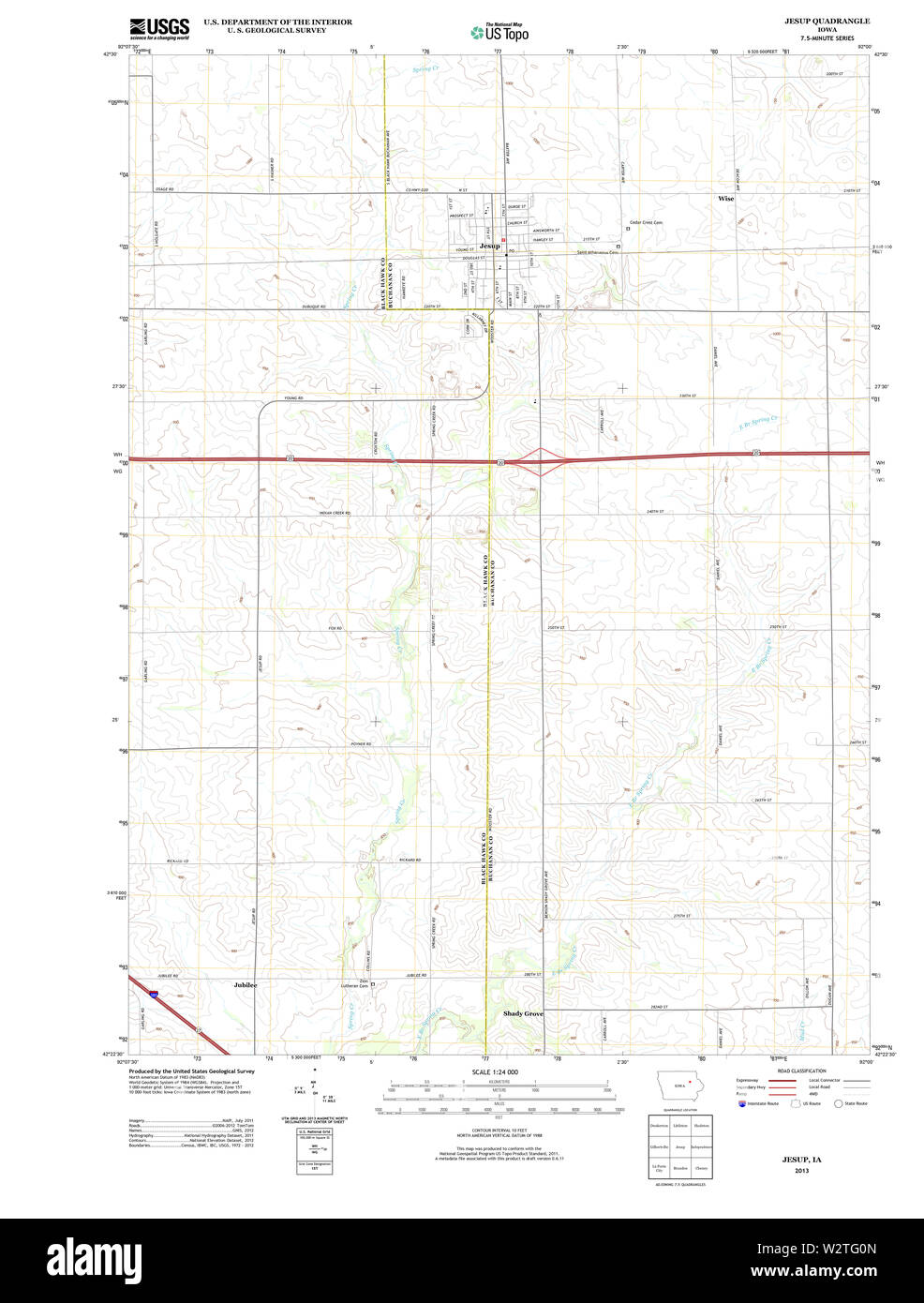 Map of jesup hi-res stock photography and images - Alamy