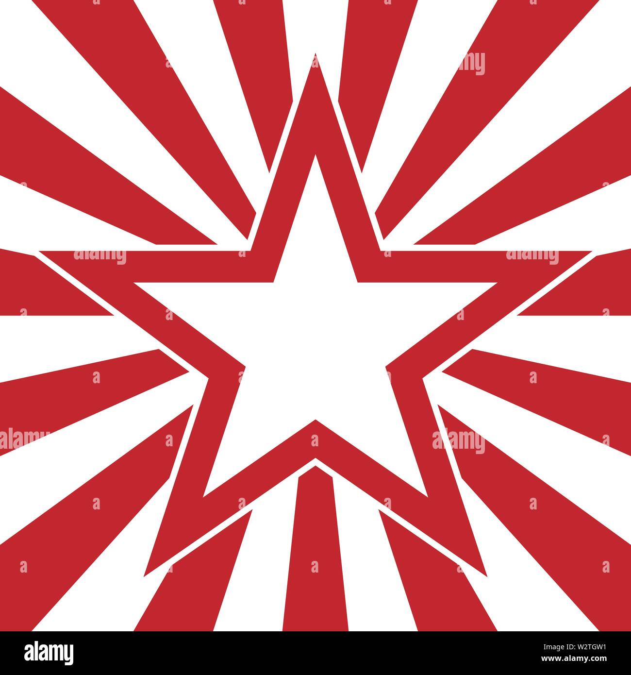 Red star with radial rays vector illustration Stock Vector Image & Art ...
