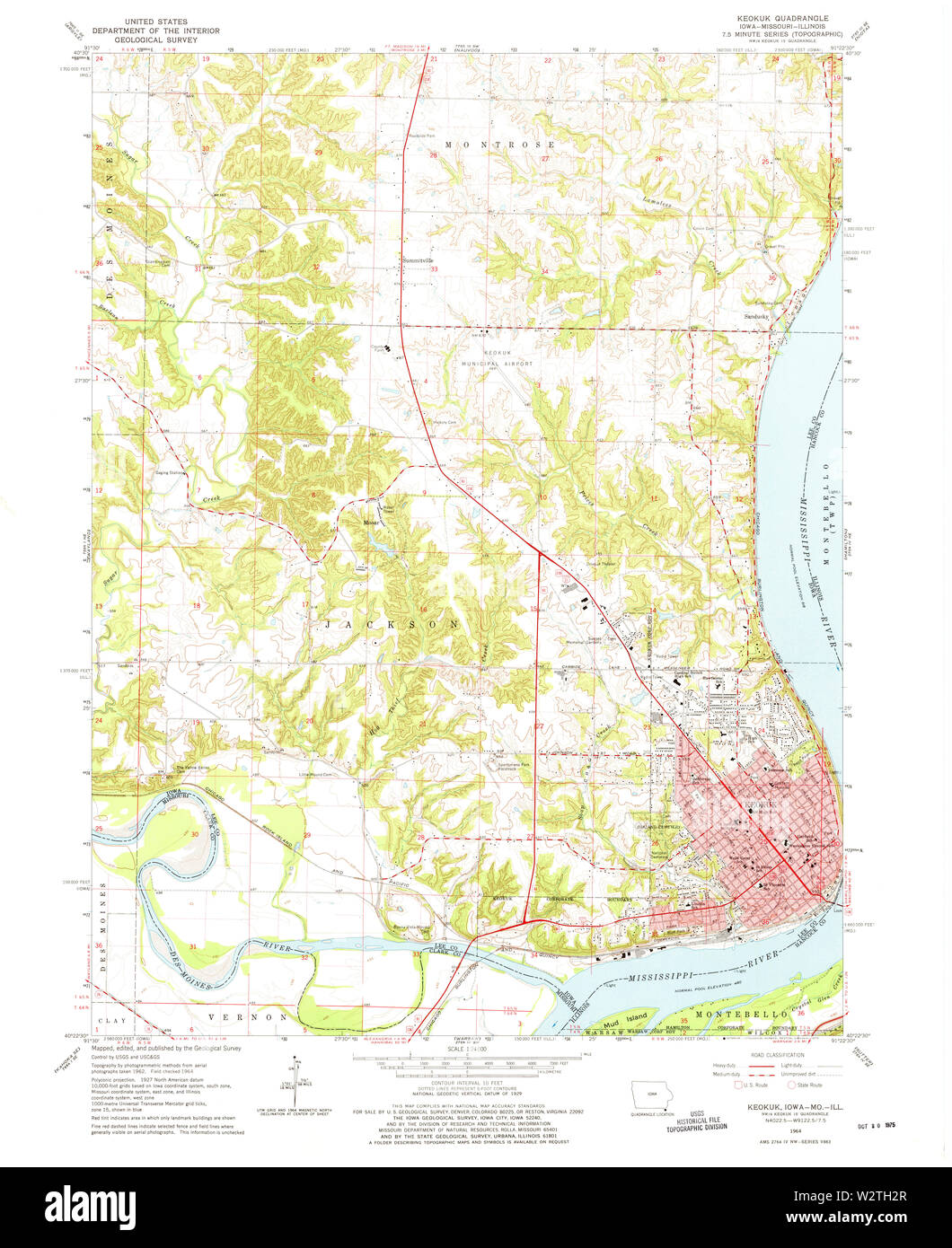 Keokuk map hi-res stock photography and images - Alamy