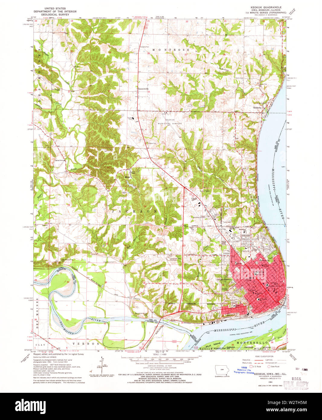 Keokuk map hi-res stock photography and images - Alamy