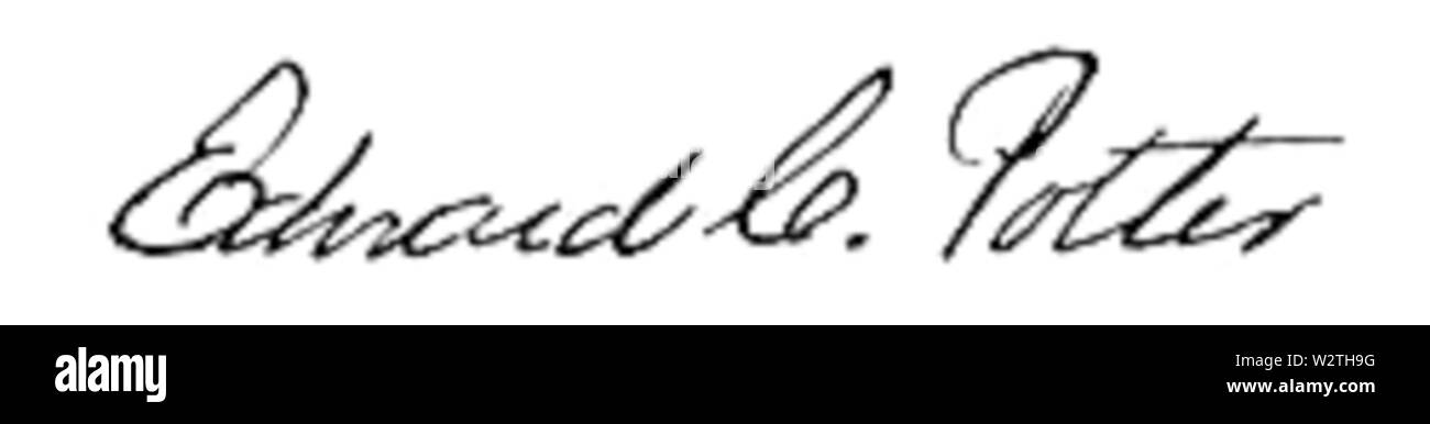 Edward Potter signature Stock Photo - Alamy