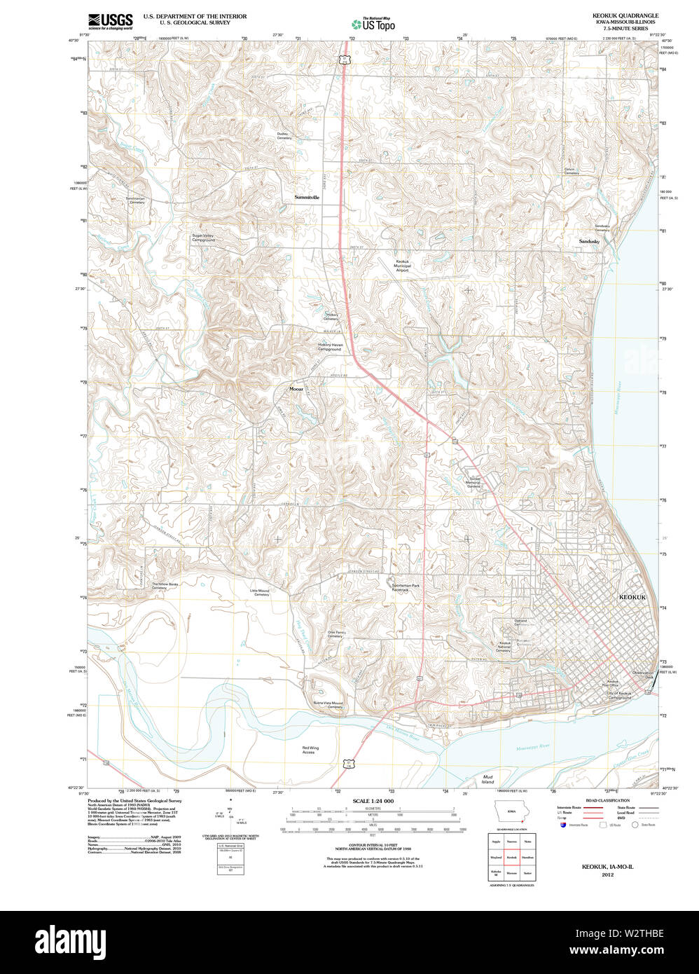 Keokuk iowa map hi-res stock photography and images - Alamy