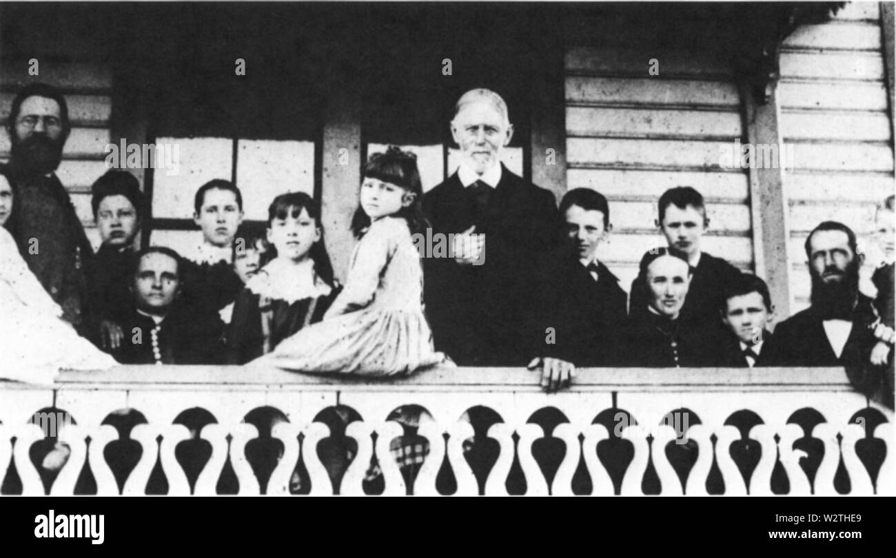 Eells family portrait, 1888, Puyallup Stock Photo - Alamy