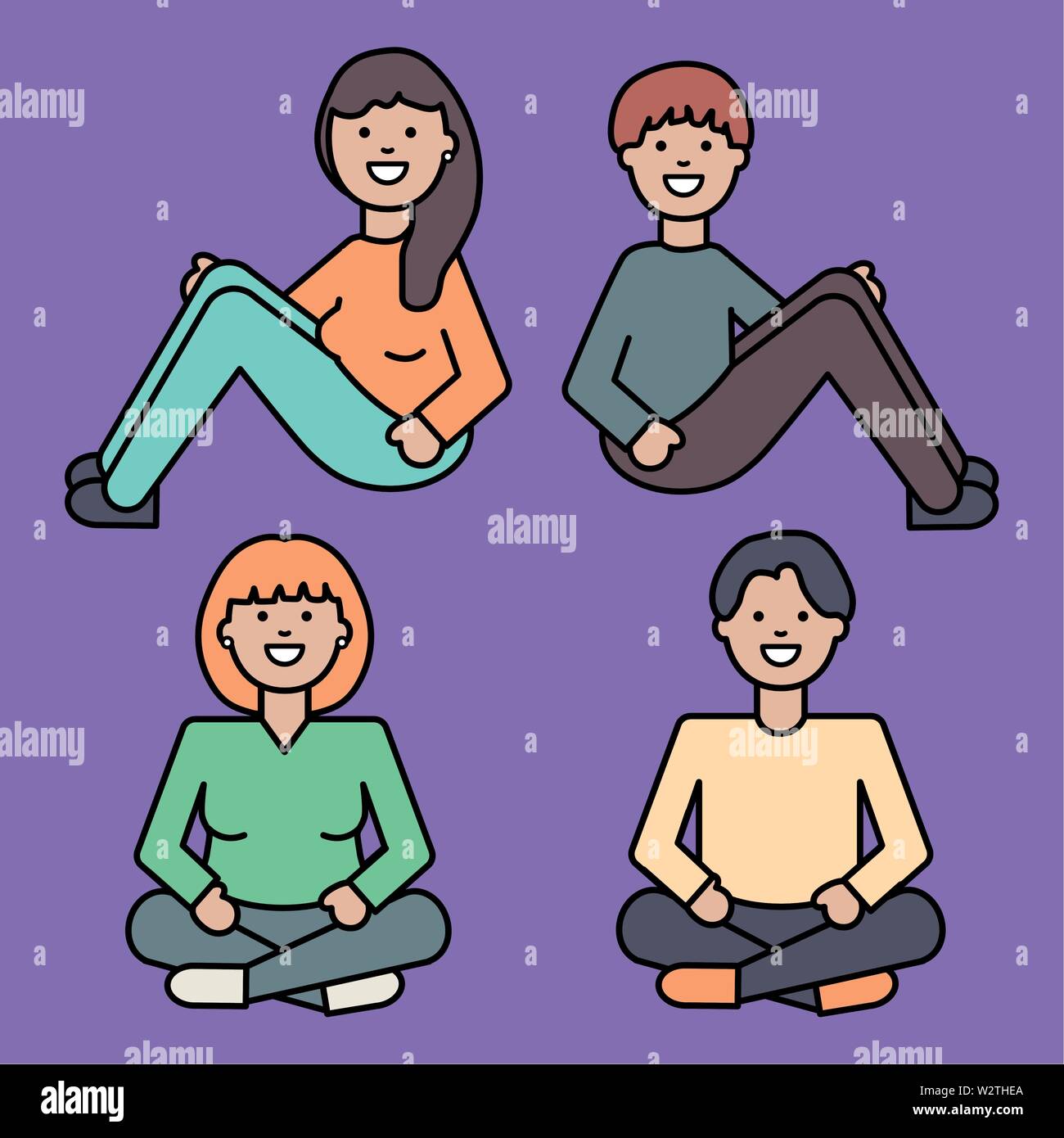 group of people avatars characters vector illustration design Stock ...