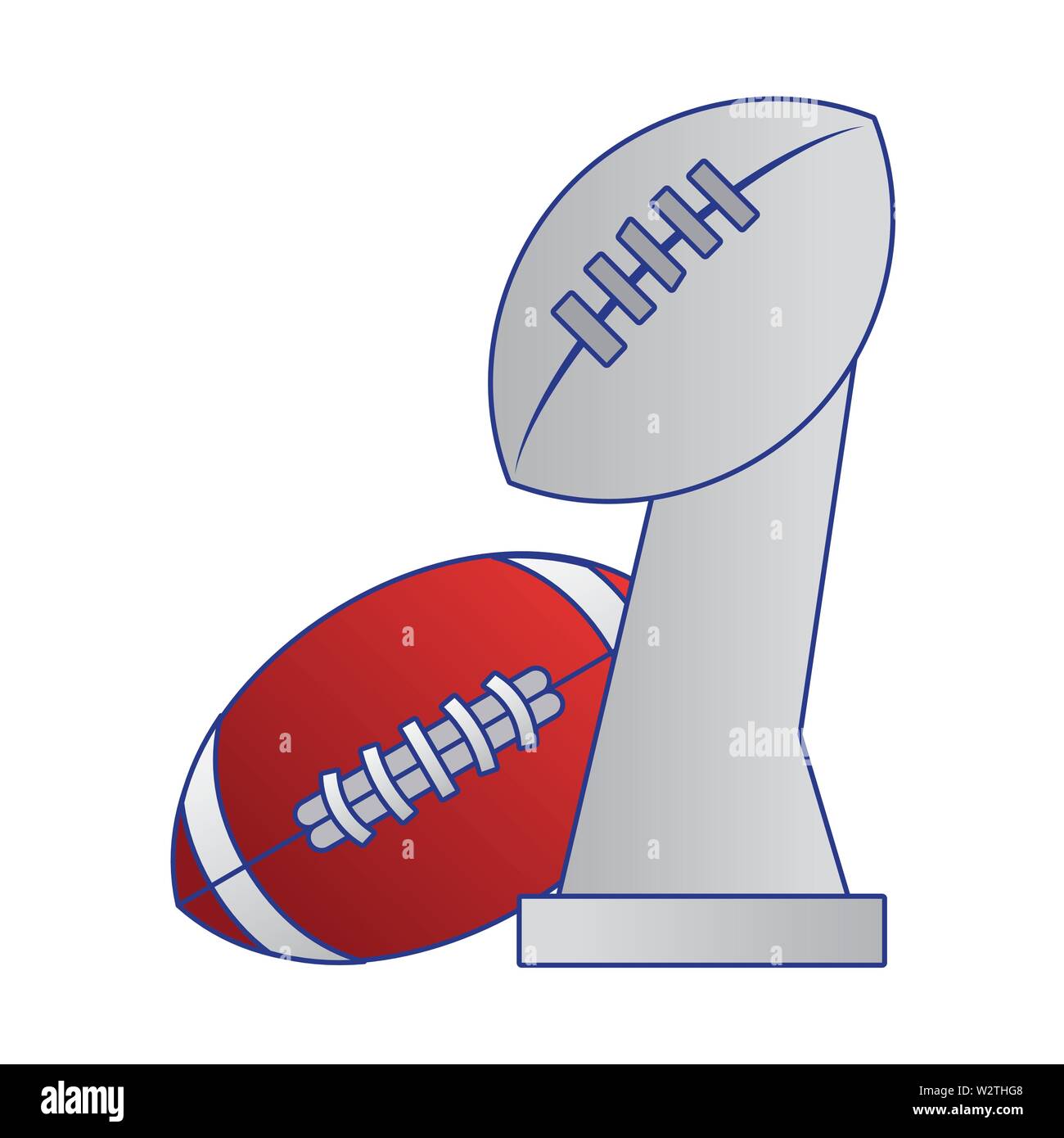 american football sport game cartoon blue lines Stock Vector Image ...
