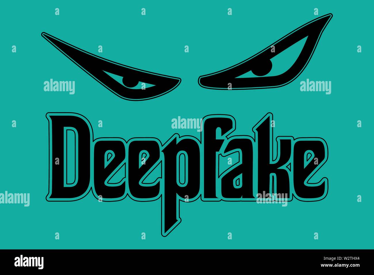 Deepfake concept of evil eyes in vector Stock Vector Image & Art - Alamy