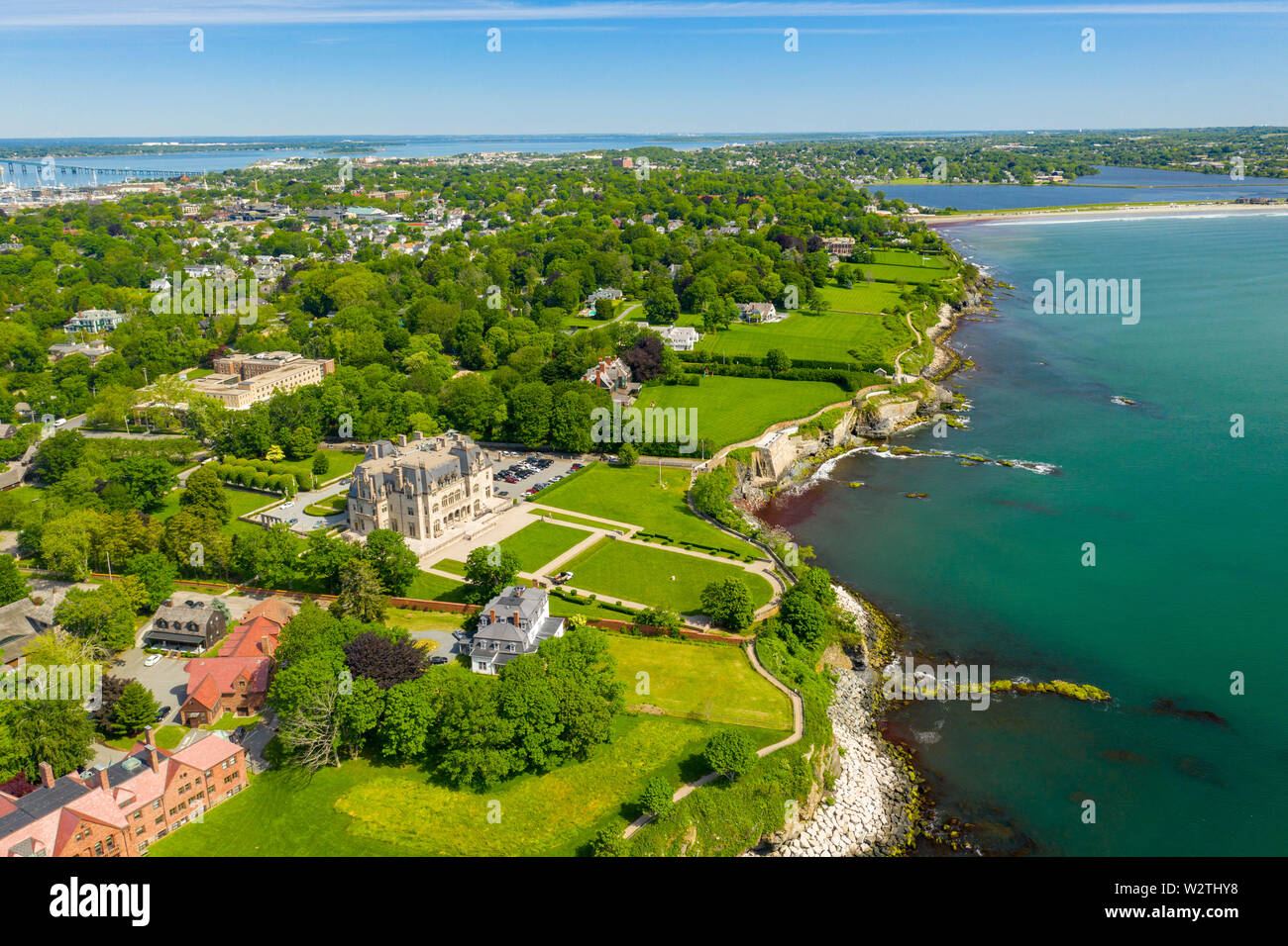 Cliff Walk, Mansions, Newport, Rhode Island, USA Stock Photo - Alamy