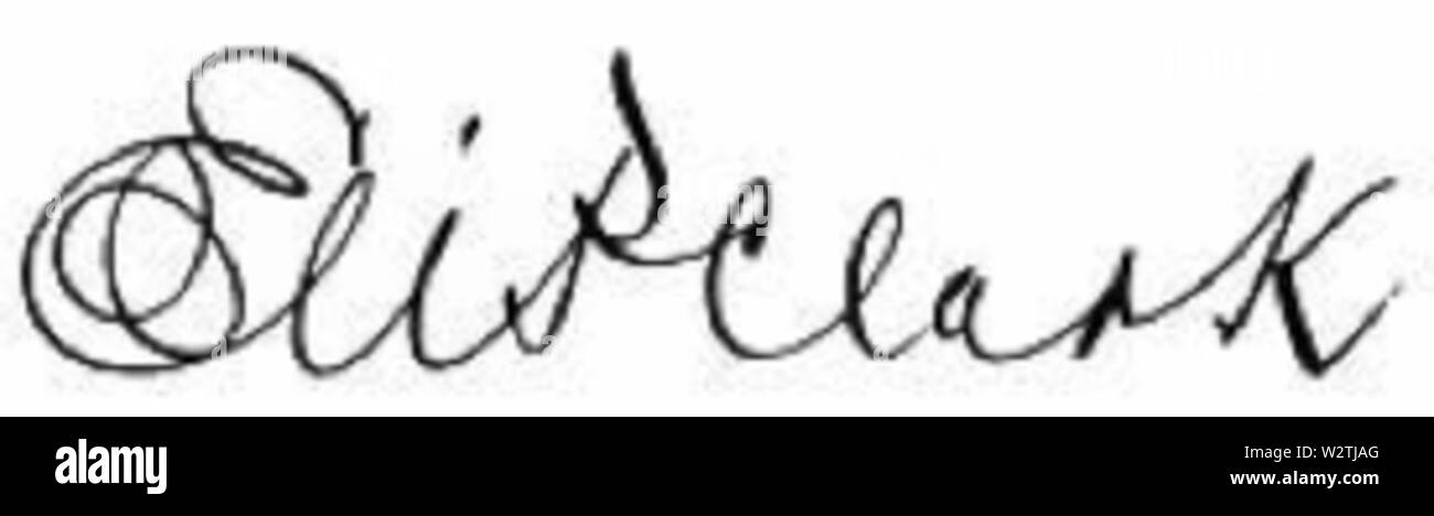 Eli P Clark signature Stock Photo - Alamy